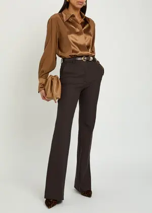 JOSEPH Tafira Flared-leg Trousers