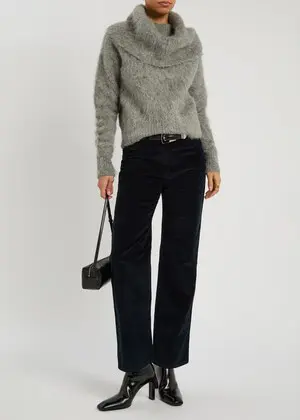 TOTEME Straight-leg Corduroy Trousers - Navy