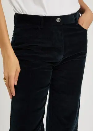 TOTEME Straight-leg Corduroy Trousers - Navy