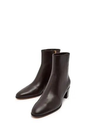 GIANVITO ROSSI Spencer 45 Leather Ankle Boots - Brown