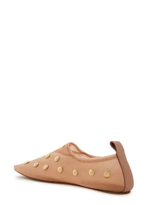 Chloé Rita Stud-embellished Mesh Ballet Flats