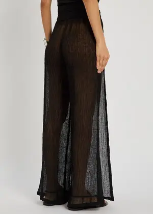 Lisa Marie Fernandez Open Side Linen-blend Trousers