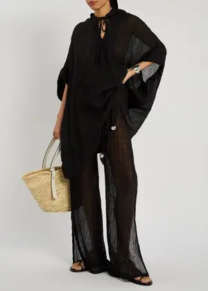 Lisa Marie Fernandez Open Side Linen-blend Trousers
