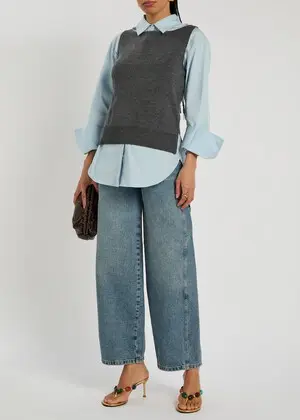 Staud Damian Layered Poplin Shirt