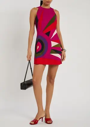 Emilio Pucci Printed Cady Mini Dress - Multicoloured 1