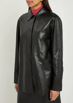 JOSEPH Penna Leather Jacket - Black