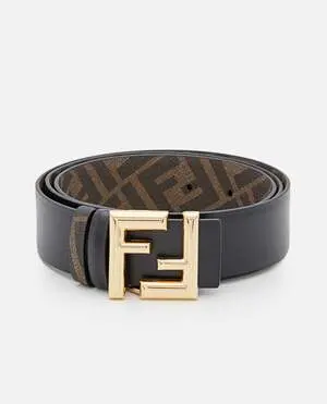 Fendi Belt With Ff Logo Buckle - Black
