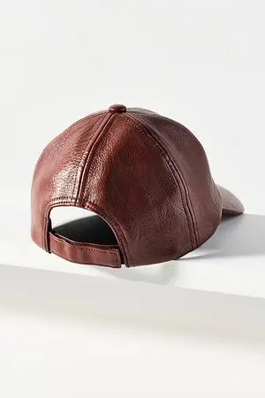 WYETH Hailey Faux Leather Baseball Cap - Cognac