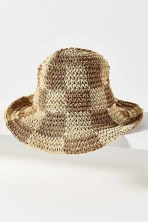 WYETH Sadie Crochet Bucket Hat - Natural Tan