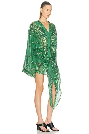 Attico Cotton Wrap Dress