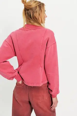 Free People Ziggy Zip-up - Retro Red