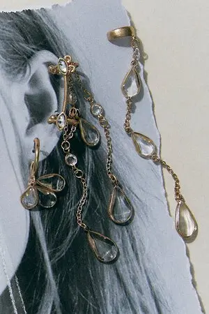 Free People Waterfall Ear Cuff Set - Gold