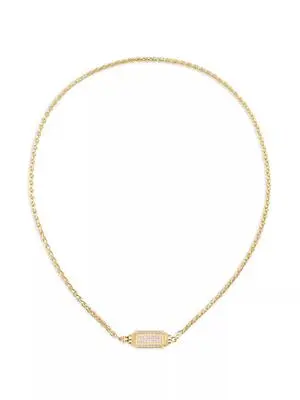 MARIE LICHTENBERG Diamond Barrel Pendant Necklace - Gold