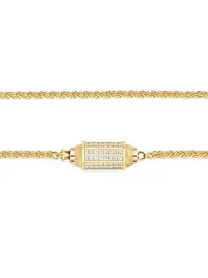 MARIE LICHTENBERG Diamond Barrel Pendant Necklace