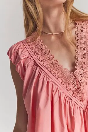 Free People Sundazed Mini Dress - Lychee Blush