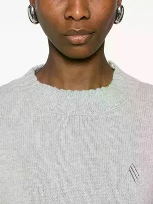 Attico Asymmetric-hem Sweater - Grey