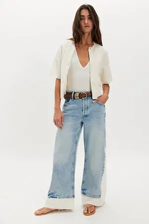 MOTHER The Nacho Double Dip Nerdy Fray Jeans