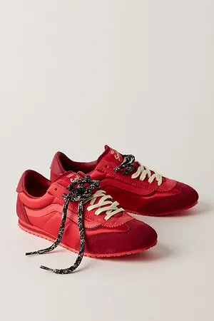 VANS Super Lowpro Satin Sneakers - Satin Crimson