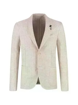 LARDINI Buttoned Checked Blazer
