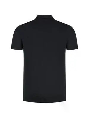 Fedeli Short-sleeve Polo-collar T-shirt - Black
