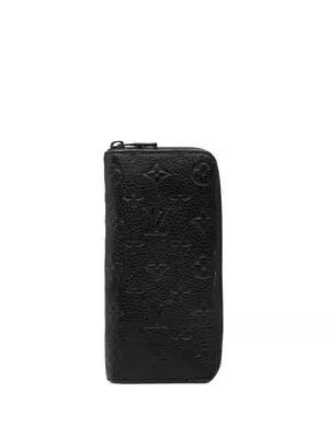 LOUIS VUITTON 2010-2026 Monogram Empreinte Vertical Zippy Wallet Long Wallets - Black