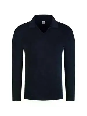Fedeli V-neck Long-sleeve Polo-collar T-shirt