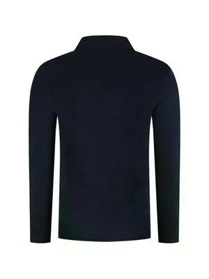 Fedeli V-neck Long-sleeve Polo-collar T-shirt