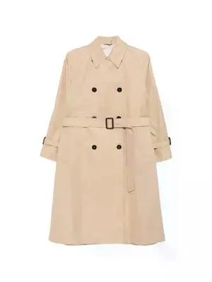 Max Mara Belted Double-breasted Coat - Neutrals