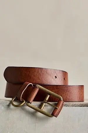 Free People We The Free Brooklyn Leather Belt - Cognac