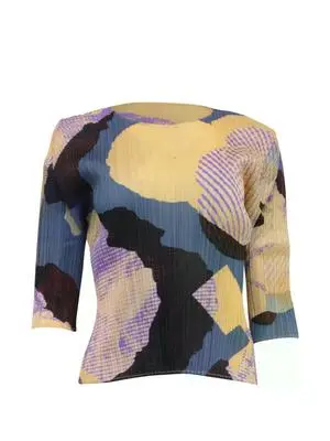 Issey Miyake Meteorite Printed Pleated Blouse