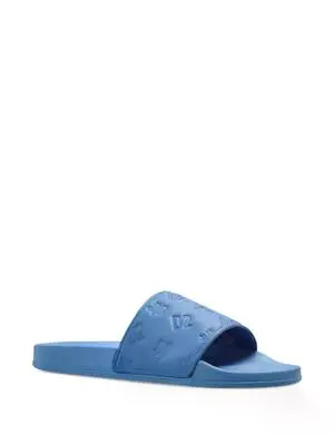 Dsquared2 Debossed Slides - Blue