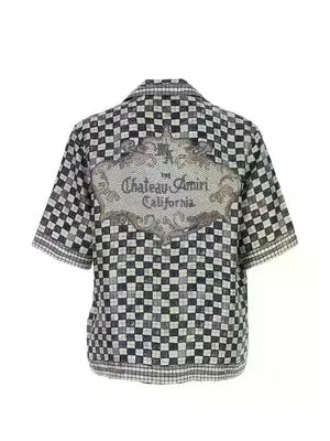 Amiri Checked Short-sleeve Shirt - Black