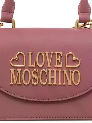 Moschino Logo Lettering Satchel - Pink