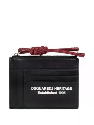Dsquared2 Knotted Leather Cardholder - Black