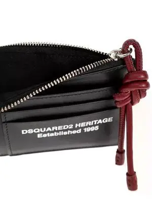Dsquared2 Knotted Leather Cardholder