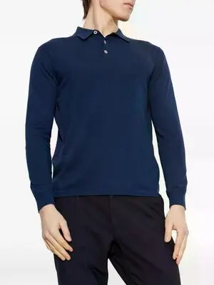 Eleventy Buttoned Long-sleeved Polo Shirt