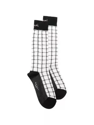 Marni Plaid Socks - White