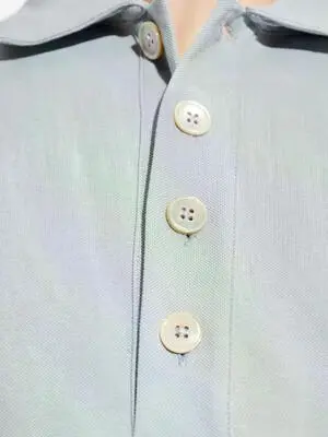 Eleventy Buttoned Polo Shirt - Grey