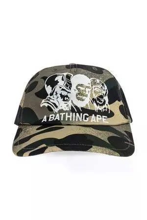A BATHING APE Camouflage-print Baseball Cap - Green