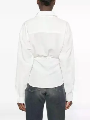 DIESEL® Wrap Shirt With Long Sleeves - White