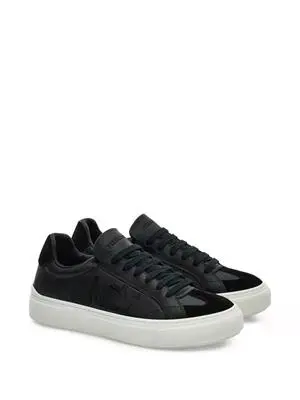 FERRAGAMO Texturized Low-cut Sneakers - Black