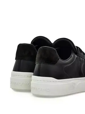 FERRAGAMO Texturized Low-cut Sneakers - Black