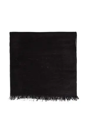 Brioni Logo-embroidered Scarves - Black