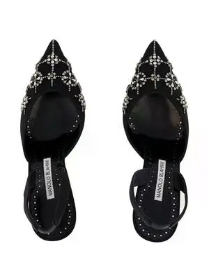 Manolo Blahnik Crystal-embellished Stiletto Pumps