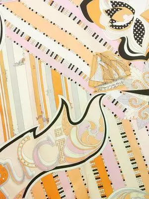 Emilio Pucci Fringed Silk Scarf