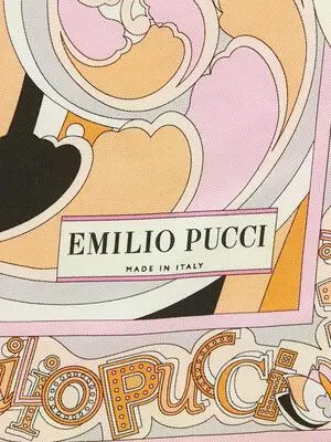 Emilio Pucci Fringed Silk Scarf
