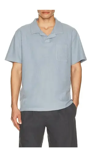 RHYTHM Vintage Terry Polo In . Also - Blue