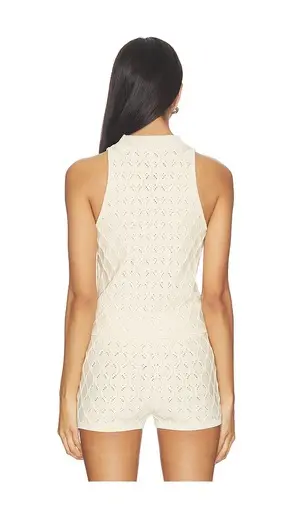 Devon Windsor Renatta Knit Mockneck Tank Top - Cream