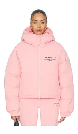 WHITESPACE Cropped Puffer Jacket With Drawstring Hood