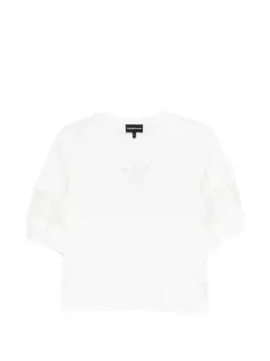 Emporio Armani Logo Appliqué Short-sleeve T-shirt - White